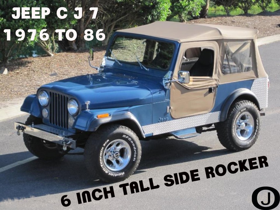 Fits Jeep CJ7 Highly Polished Aluminum Diamond Plate Side ROCKER PANEL ...