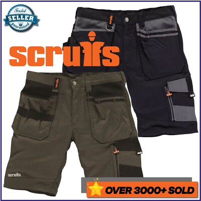 Scruffs Shorts - Trade Work Shorts with Holster Pockets - Grey or Black ...
