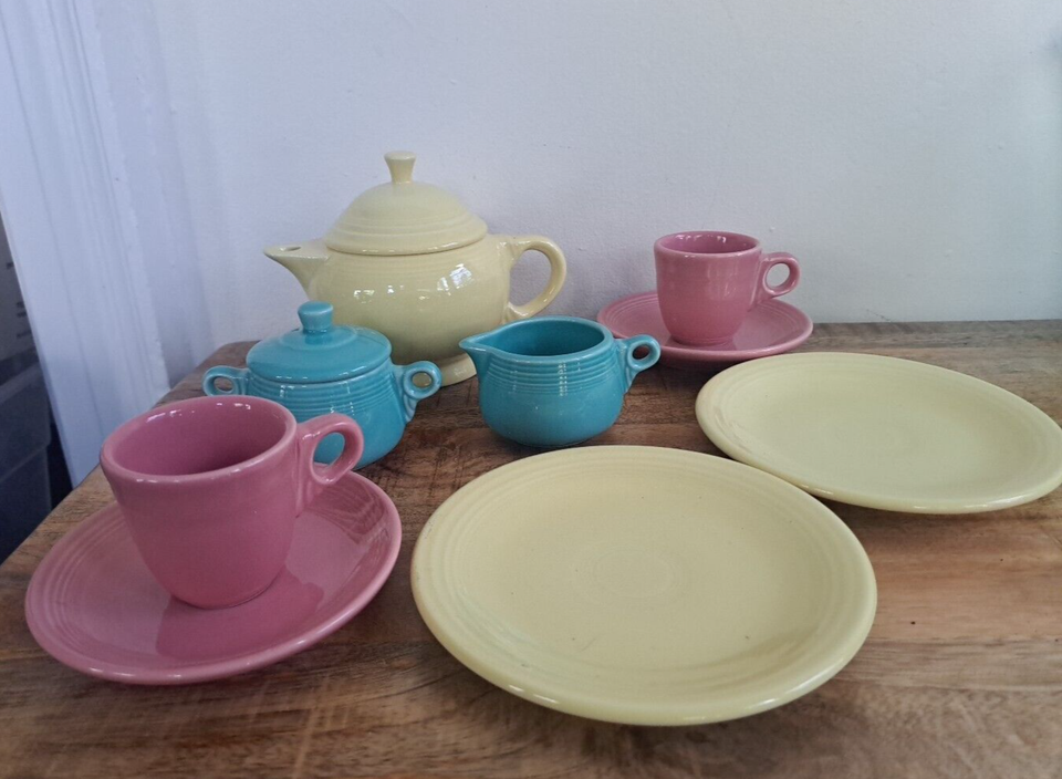 Fiestaware My First Fiesta Childrens Tea Set 11 Pc Set New In Box Homer ...