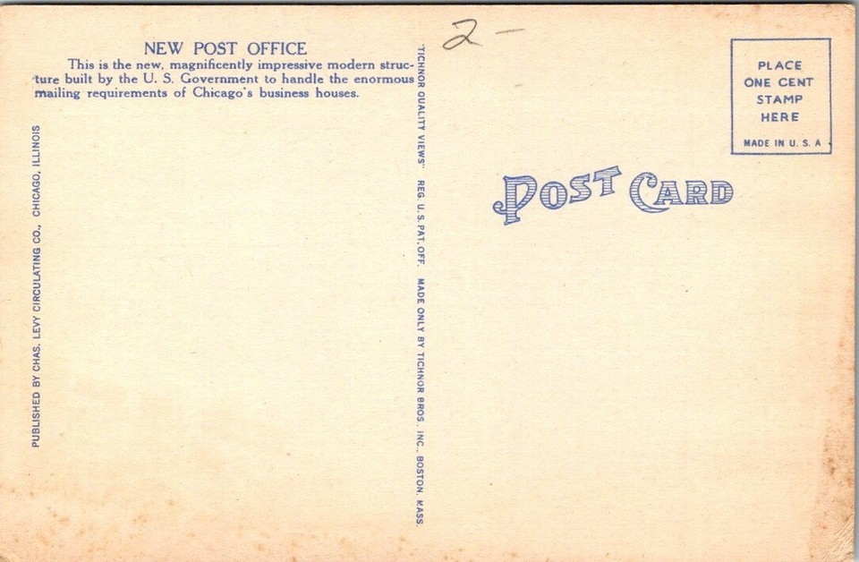 Postcard New Post Office Chicago | eBay