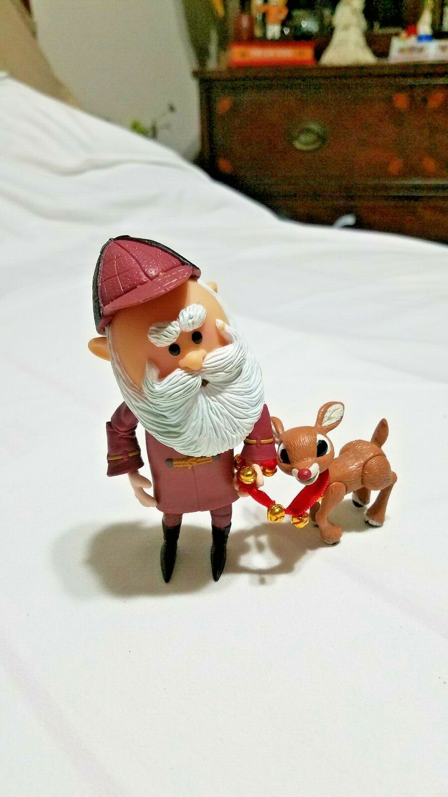 RUDOLPH THE RED NOSE REINDEER /SKINNY SANTA W/HAT JINGLE BELL HARNESS ...