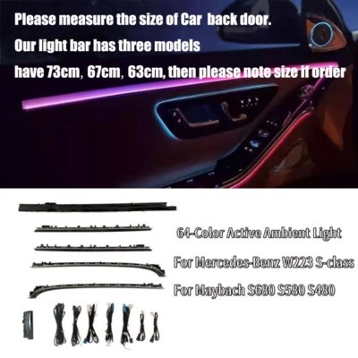 64 Color LED Active Ambient Light Kit For Mercedes Benz S Class W223 ...