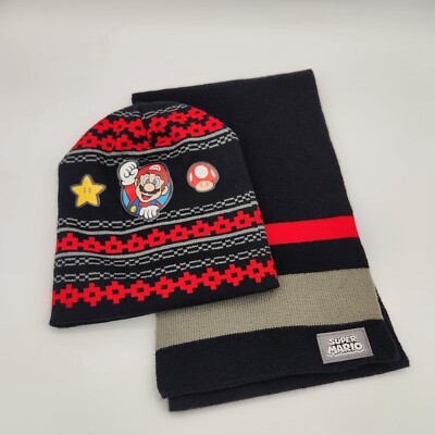 Boys Nintendo Super Mario Hat & Scarf | eBay