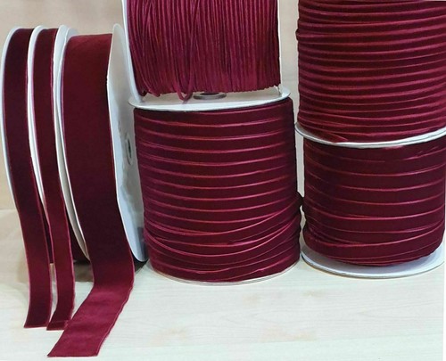 Burgundy Luxury Velvet Ribbon 3mm 5mm 7mm 10mm 13mm 16mm 20mm 25mm 38mm ...