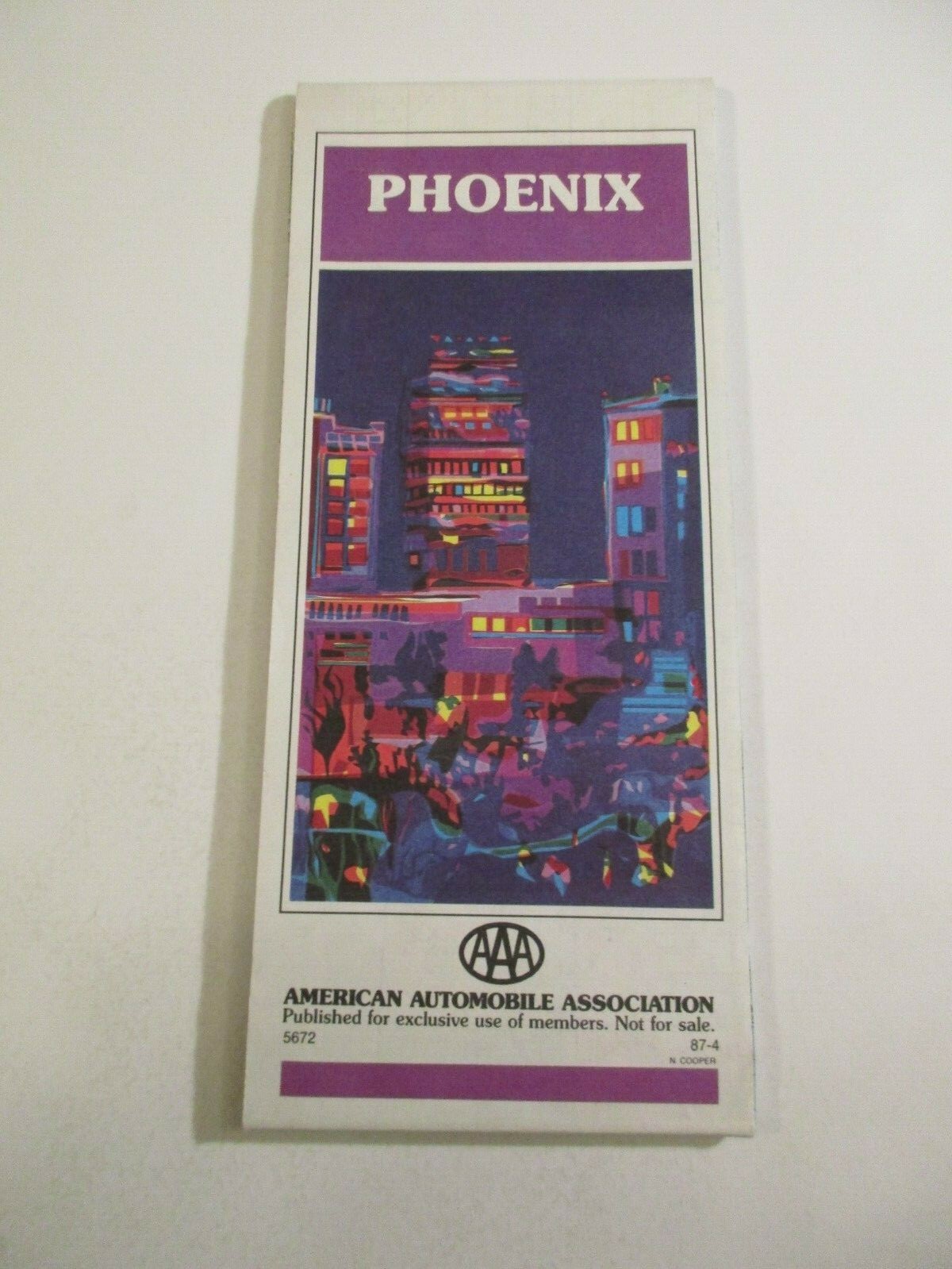 1987 AAA Phoenix Arizona City Street Travel Road Map-L5 | eBay