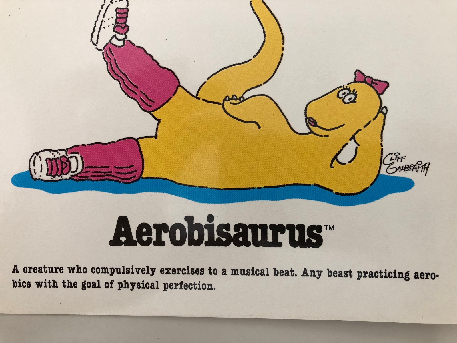 SAURUS GANG,AEROBISAURUS, BY CLIFF GALBRAITH, RARE AUTHENTIC 1989 ...