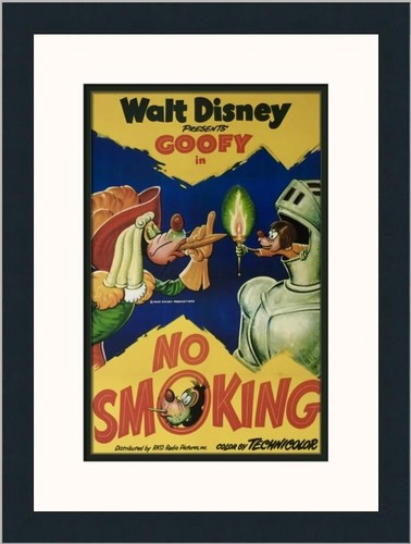 Walt Disney Goofy No Smoking Custom Framed Print | eBay