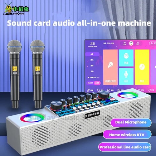 SY6 wireless live singing sound card audio all-in-one dance karaoke ...