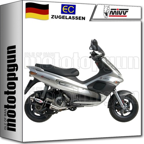 MIVV EXHAUST HOM GP STEEL BLACK GILERA RUNNER 200 2003 03 2004 04 ...