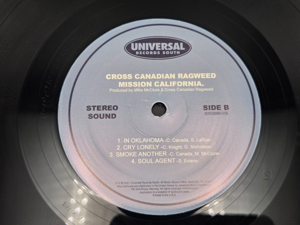 Cross Canadian Ragweed Mission California Vinyl Double LP Signed by ...