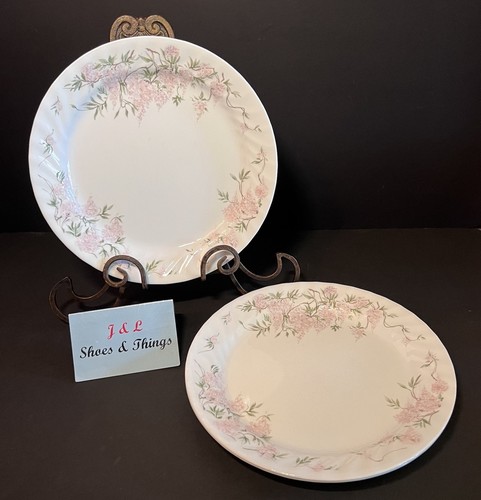 Corelle WISTERIA (3) Dinner Plates 10 1/4” Lilac Pink Purple Swirled ...