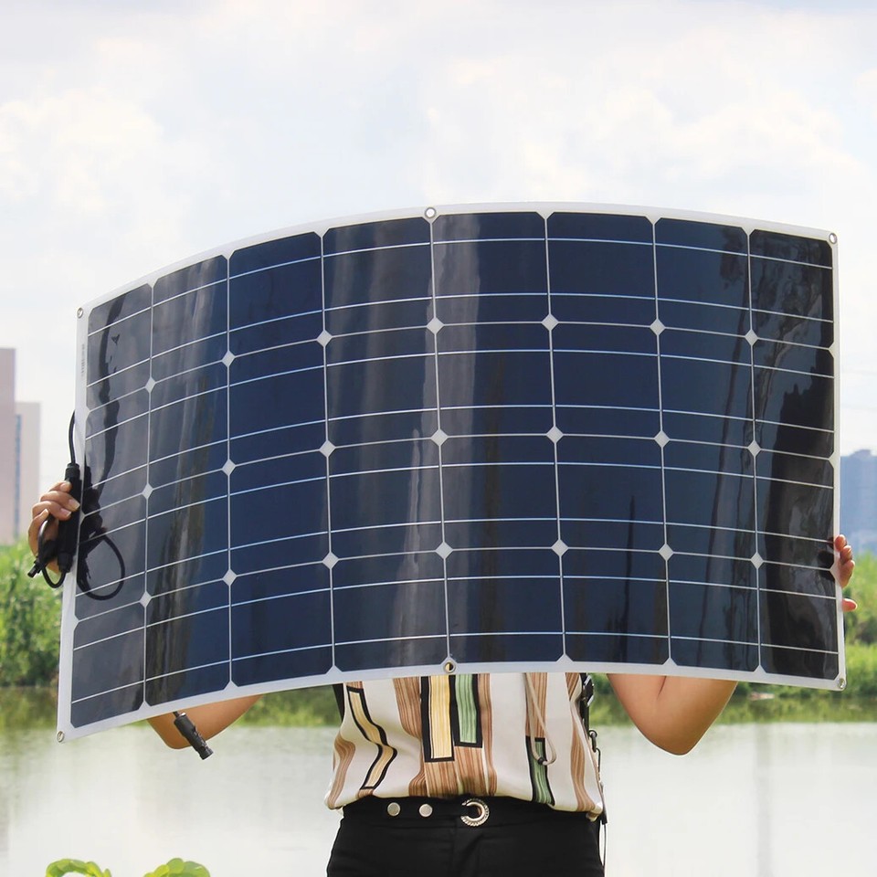 300W Watt Flexible Solar Panel 12V Mono Home RV Caravan Boat Camping ...