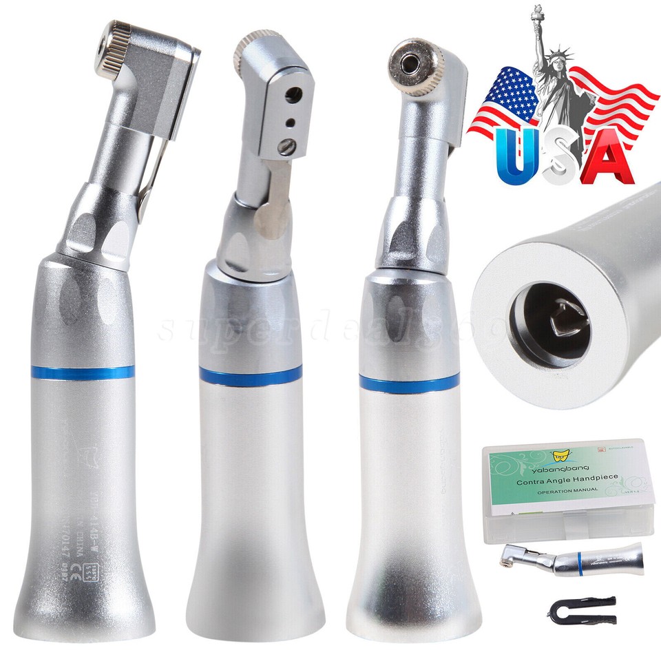 USA Dental Contra Angle Handpiece Latch Bur Air Motor E-type 4 Hole fit ...