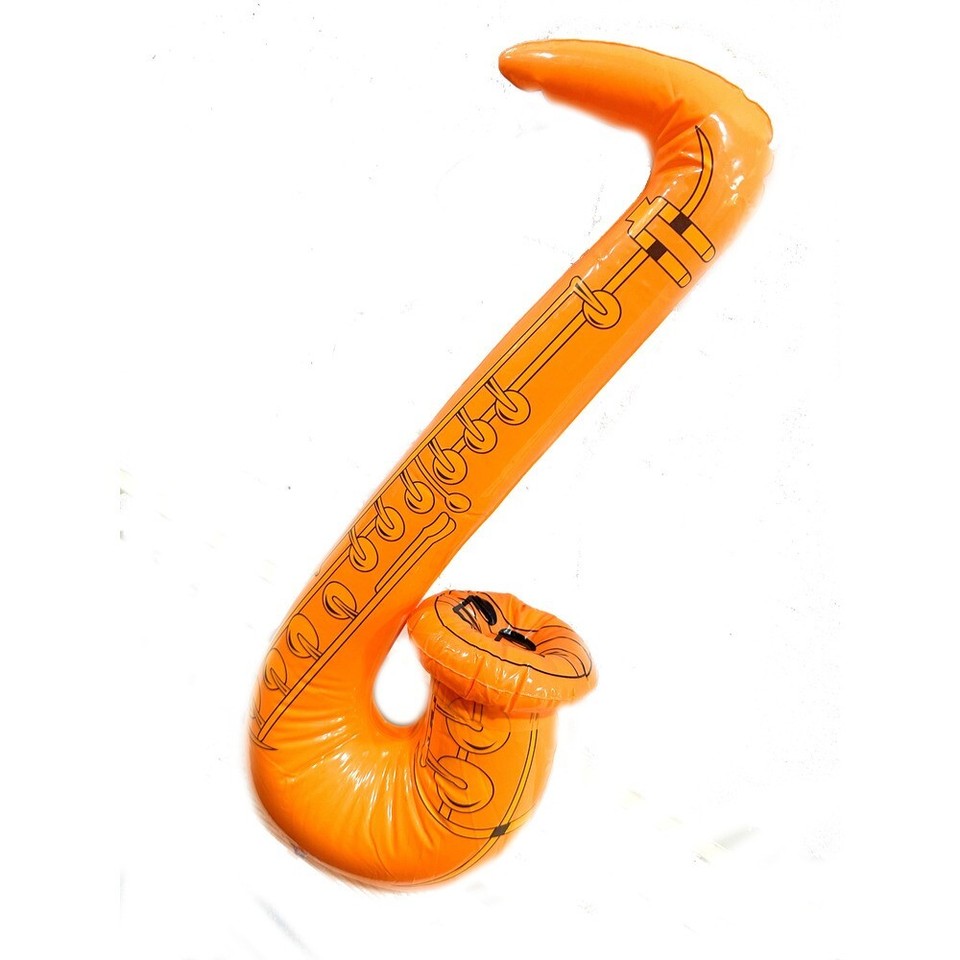 Inflatable Saxaphone Prop Novelty Music Fancy Dress Costume Accessory ...