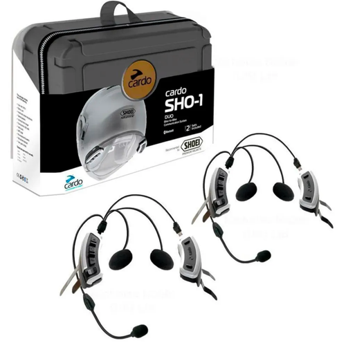 Cardo Shoei SHO-1 Motorcycle Helmet Intercom System - DUO - 2 Head Sets ...