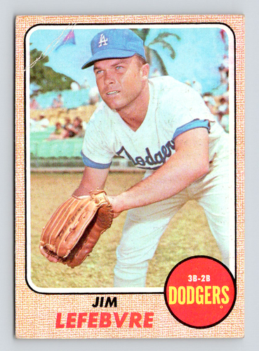 1968 Topps Card, #457 Jim Lefebvre, Los Angeles Dodgers | eBay