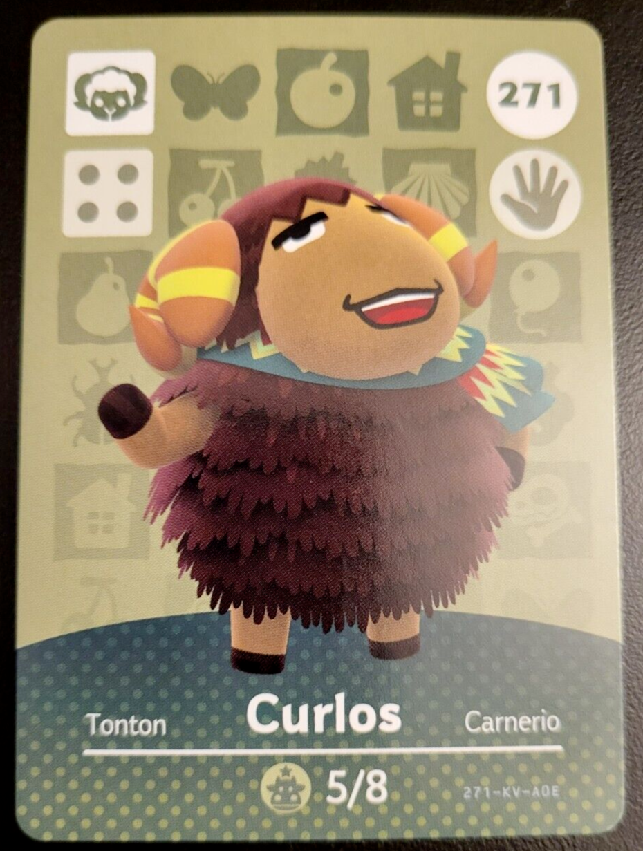 #271 Curlos Animal Crossing Amiibo Card AUTHENTIC Series 3 Never ...