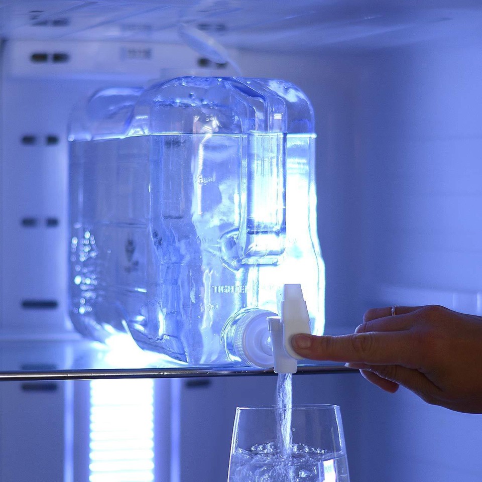 WATER CONTAINER Tap Desktop Dispenser Plastic Fridge Tank Liquid ...