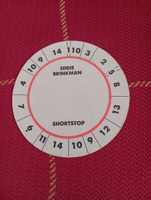 Ed Brinkman Rare Vintage Cadaco All Star Baseball Game Disc Card ...