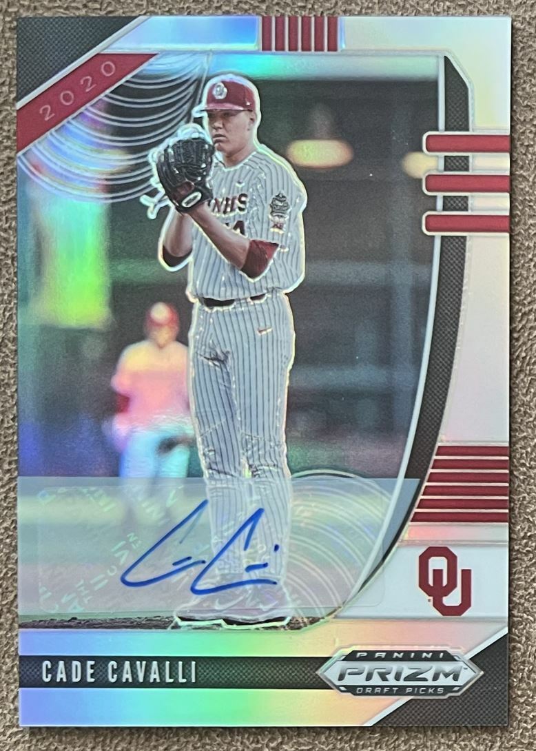 2020 Panini Prizm Draft Picks Silver Autograph Cade Cavalli Rookie # ...