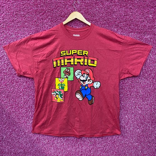 Super Mario Bros Adventure Video Game Red T-Shirt 2XL | eBay