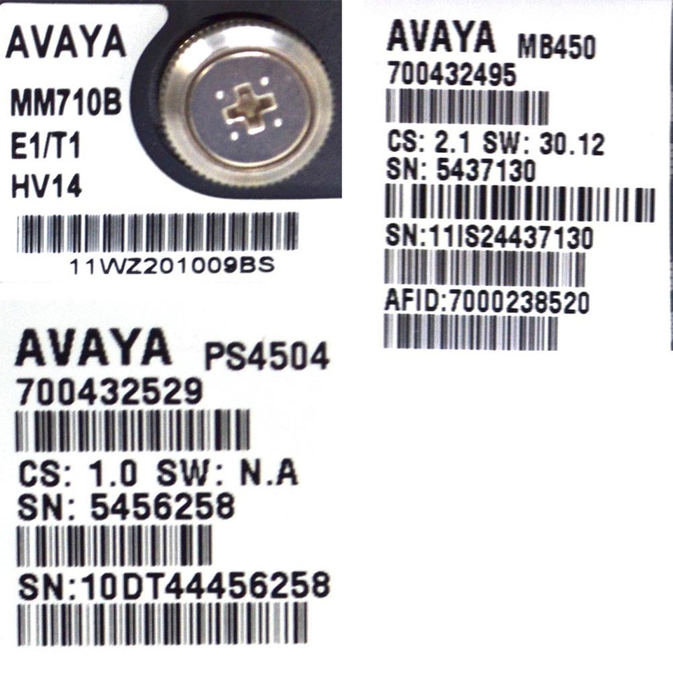 Avaya G450 Media Gateway Chassis w/MB450 3x MM710B Modules 1x PS4504 PS ...