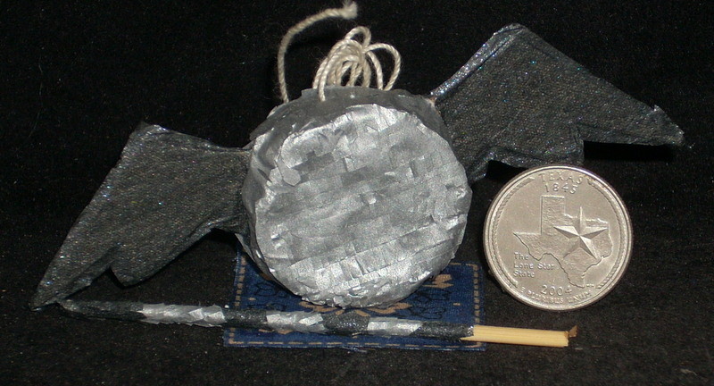 Pinata Bandana Polo Silver & Black Bat Halloween Party 6800 1:12 ...