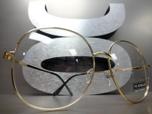 OVERSIZED VINTAGE RETRO Style Clear Lens EYE GLASSES Huge Large Big ...