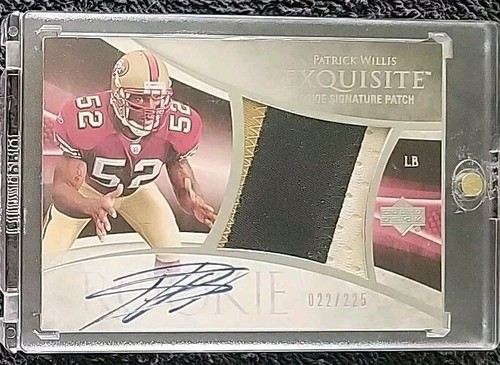 2007 Exquisite Collection #124 Patrick Willis 22/225 ROOKIE PATCH AUTO ...