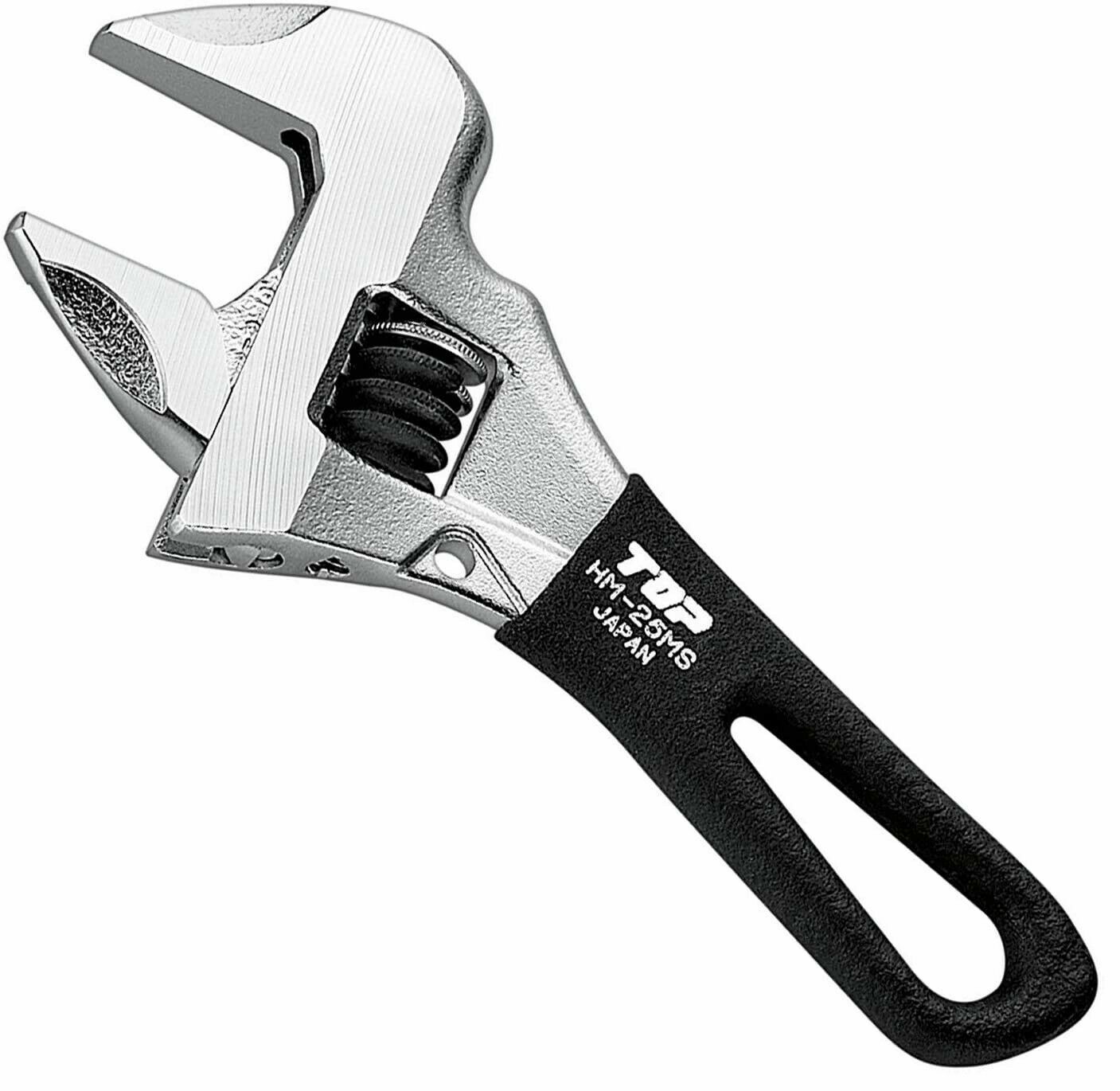 TOP WORK-WIDE SHORT ADJUSTABLE WRENCH BLACK (0～25mm) HM-25MSBK | eBay