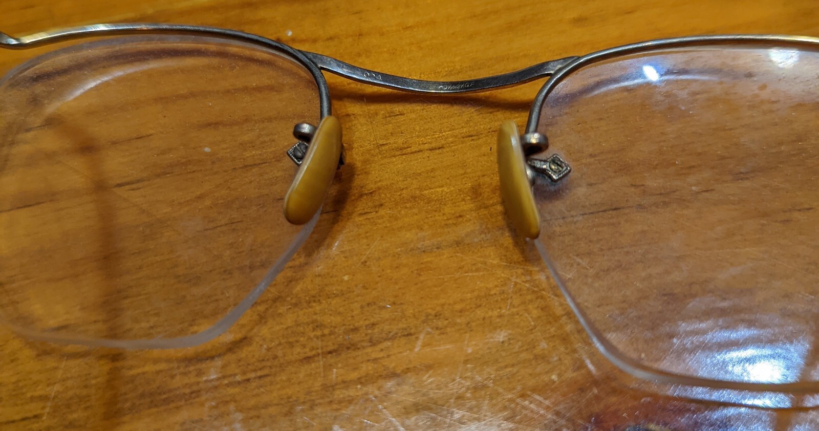 Vintage O24 Octagonal Nose Pinch Wired Frame Eyeglass… - Gem