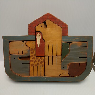 Nativity Wooden Puzzle Feliz Navidad 12 PCs w/Stable Frame FABRETTO ...