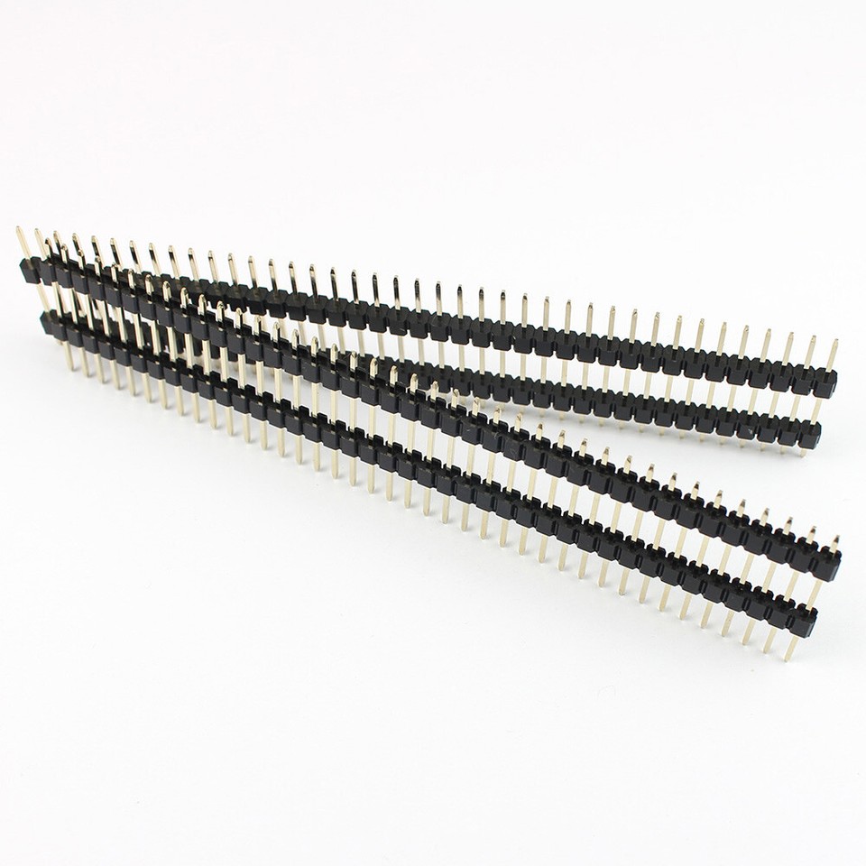 5Pcs 2.54mm Pitch 40 Pin Male Double Insulator Single Row Header Strip ...