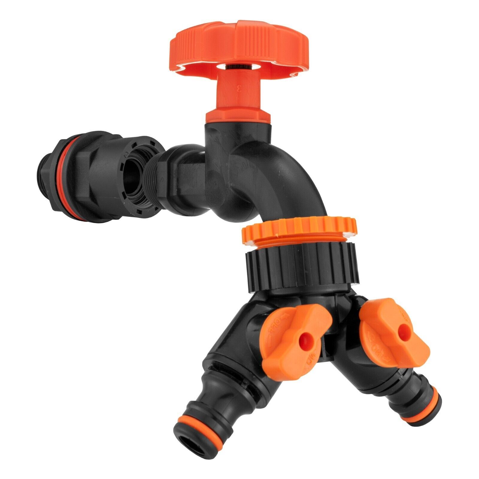 Water Butt Replacement Tap Solid Metal Lever UK Bib Outlet Barb Quick ...