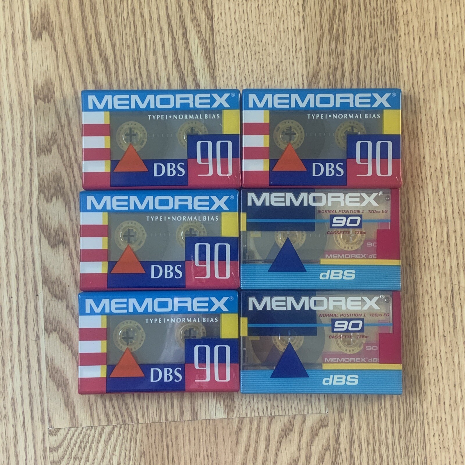 6 Lot Memorex DBS 90 Minute Audio Cassette Blank Tape Type 1 Normal ...