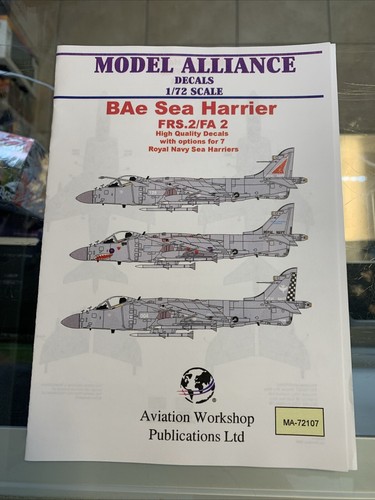 1/72 Model Alliance Decals #UK-7205 Royal Navy Sea Harrier FRS.2/FA.2 ...
