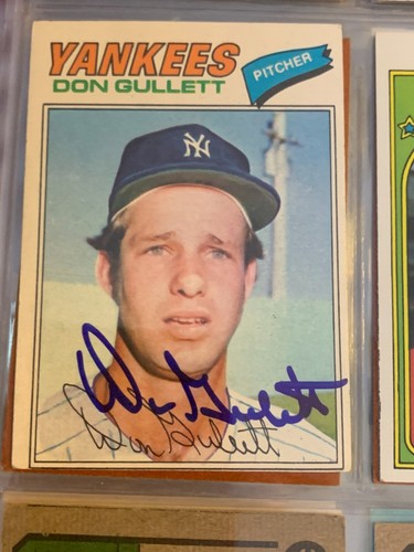 DON GULLETT AUTOGRAPHED SIGNED 1977 TOPPS CARD NEW YORK YANKEES COA | eBay