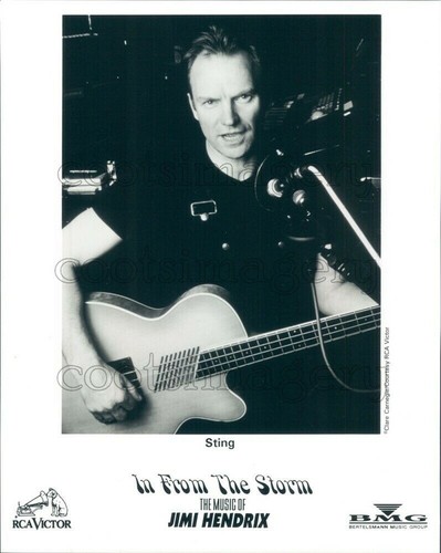 Press Photo Rock Star Sting Playing Bass | eBay