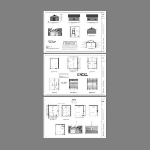 20x24 1-Car Garage -- 480 sqft -- 9ft Walls -- PDF Floor Plan -- Model 3 | eBay