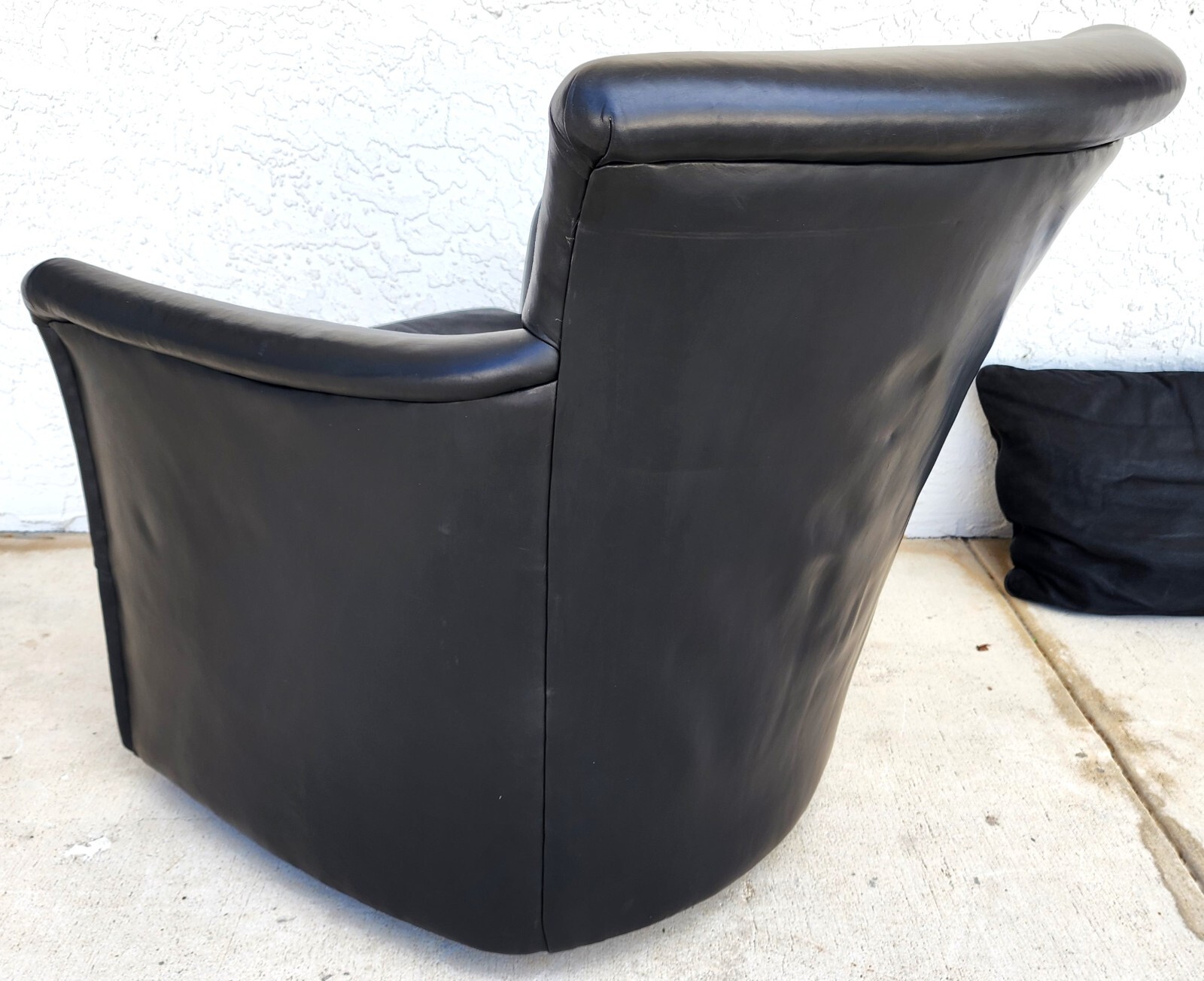 MCM Leather Club Swivel Chair by Century Furniture Co | eBay