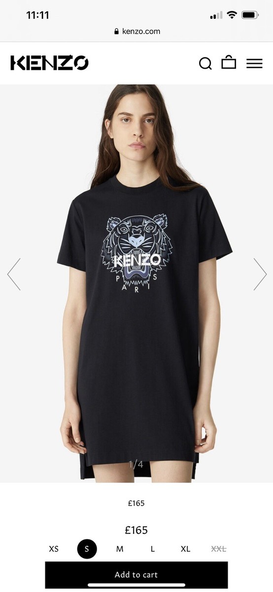KENZO Tiger' T-shirt dress Black,Size S | eBay KENZO Tiger' T-shirt dress Black,Size S | eBay