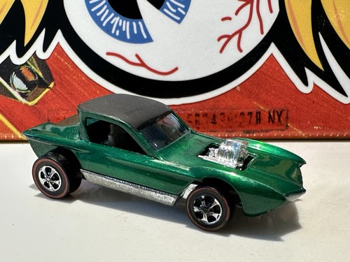 1968 Hot Wheels Redline Python GREEN HK NEAR MINT SWEET 16 Dark Interior | eBay