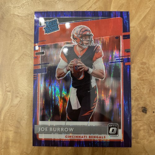 Joe Burrow 2020 Donruss Optic Rated Rookie RC Purple Shock Prizm #151 ...