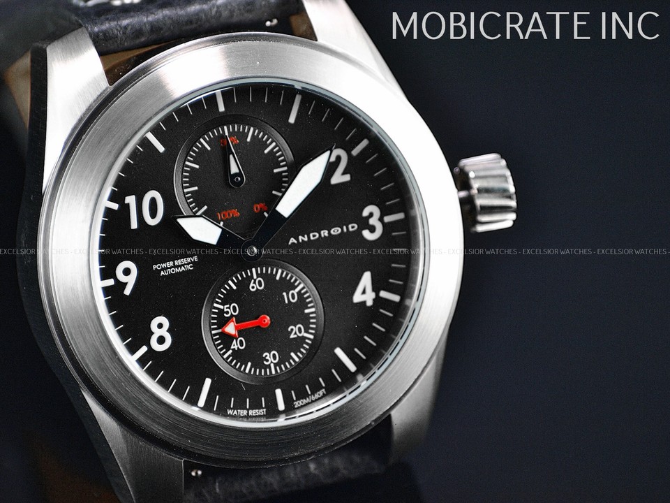 Android Men's 48mm Sky Guardian TY2542 Power Reserve Automatic Black ...