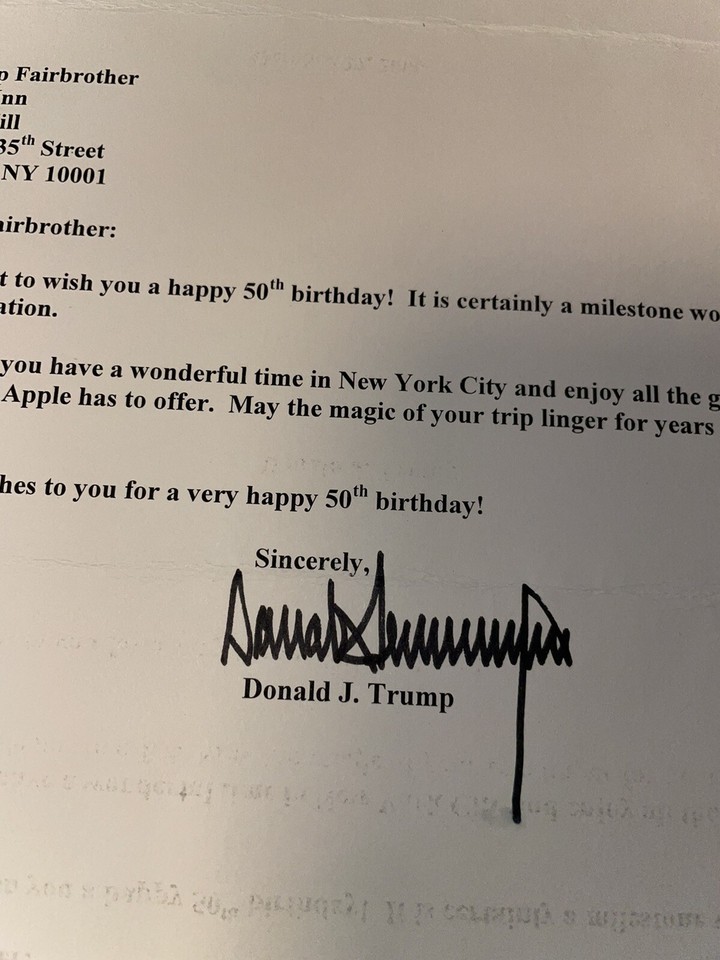 Signed Letter Donald J. Trump Organization Original 2000 Embossed Logo ...