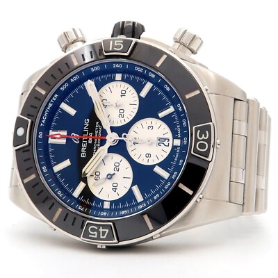 Breitling Super Chronomat B01 44 Chronograph Black Dial 44mm Bullet ...