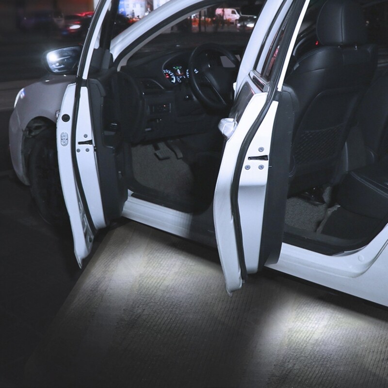 2Pcs LED Car Door Welcome Light Safety Warning Streamer Lamp Auto ...