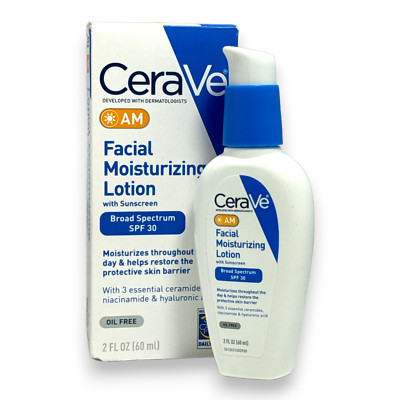 CeraVe AM Facial Moisturizing Lotion w/ Sunscreen SPF 30 2fl.oz./60ml ...