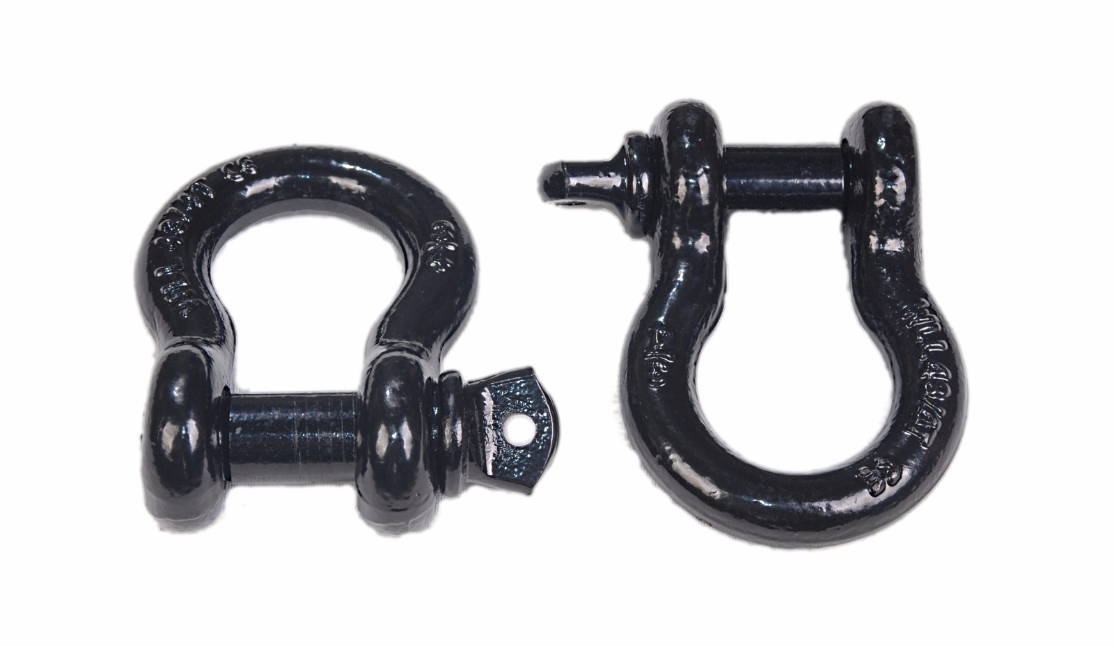 3/4" 4.75 Ton Black Powder Coated D Ring Shackles 7/8" Pin 2PK | eBay