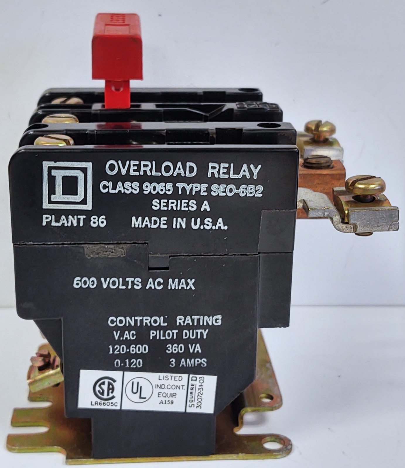Square D 9065-SEO-6B2 Thermal Overload Relay for sale online | eBay